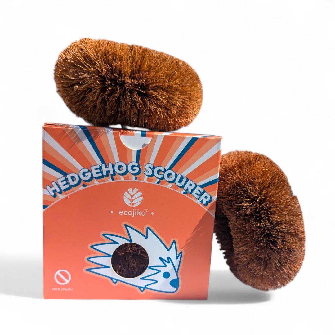 Round Coconut Scourers (2 Pack), Natural Plastic Free Washing up ...