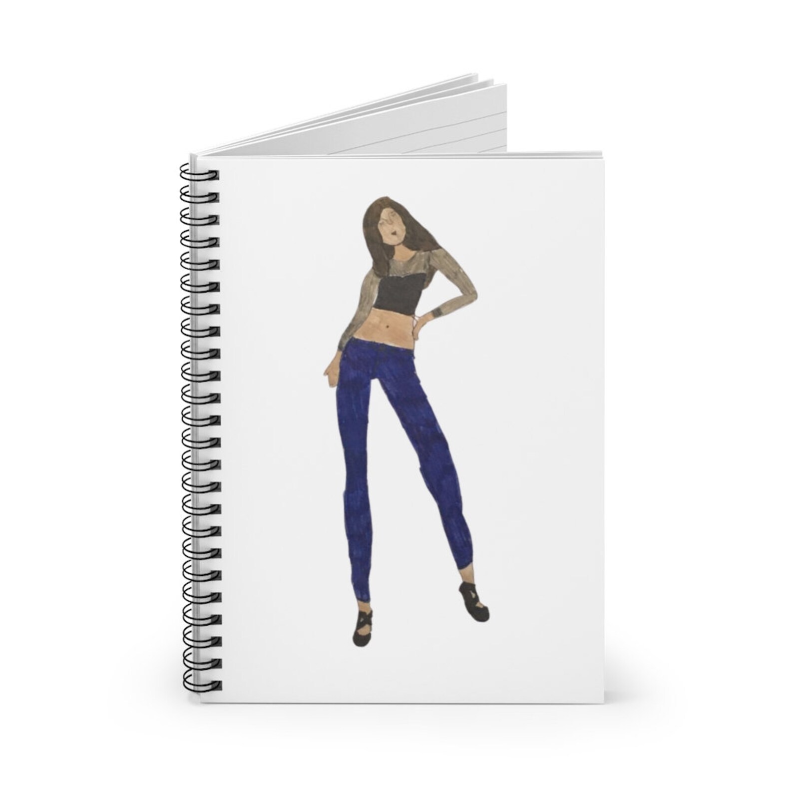 Cuaderno De Ilustración De Moda Un Estilo Diseño 1 Etsy