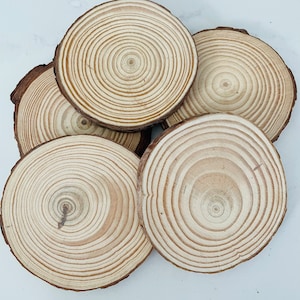 Couples/family Giftable Natural Wood Coaster- 5pc - Reclaimed Tree Bark ...