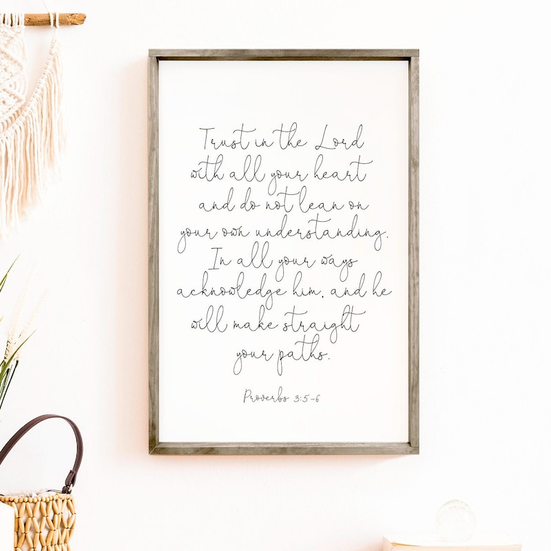 Wooden Bible Verse Sign - Etsy