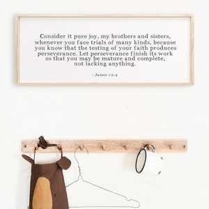 James 1:2-4 Consider It Pure Joy Scripture Sign Living - Etsy