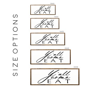 Dining Room Sign, Above the Table Sign, Y'all Come Eat Sign Farmhouse ...