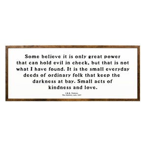 Tolkien Hobbit Quote Sign – Literary Wooden Wall Art – Encouraging Home ...