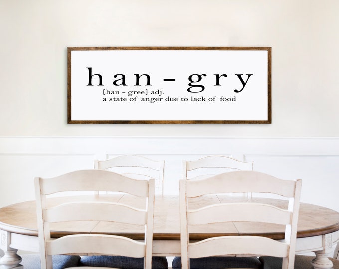 Farmhouse Sign | Hangry Sign | Farmhouse | Housewarming Gift ...