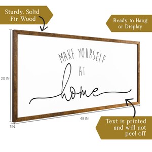 Make Yourself at Home Sign | Entryway Decor | - Etsy