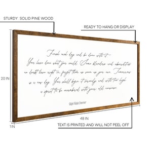 Write It on Your Heart | Farmhouse Sign Quote | Wood Frame | Book Page ...