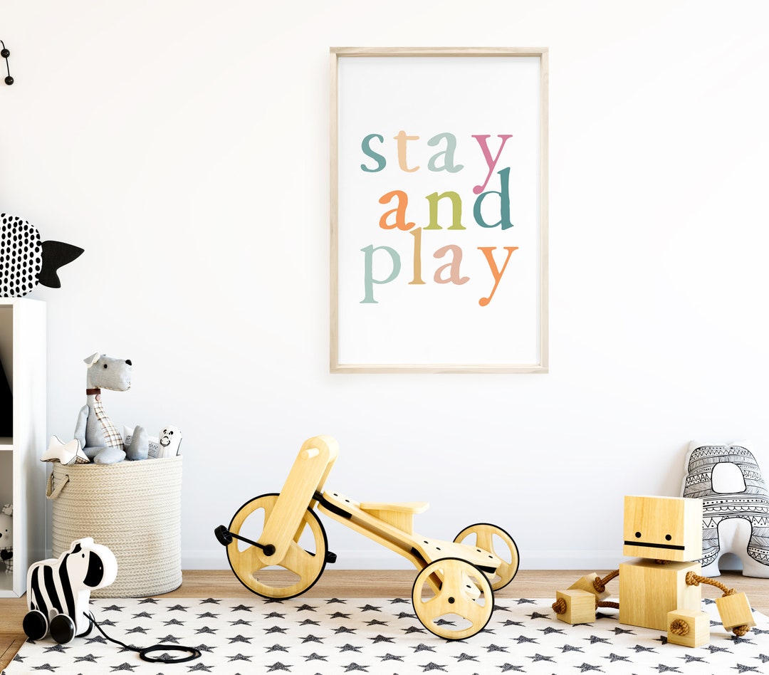 Lets Play All Day Sign Lets Play Sign Playroom Wall Decor Play All Dat ...