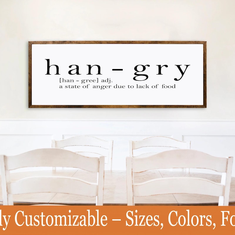 Kitchen Prints Hangry - Etsy