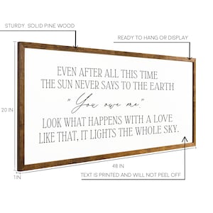 Even After All This Time Quote Wood Sign, Wood Wall Art Inspirational ...