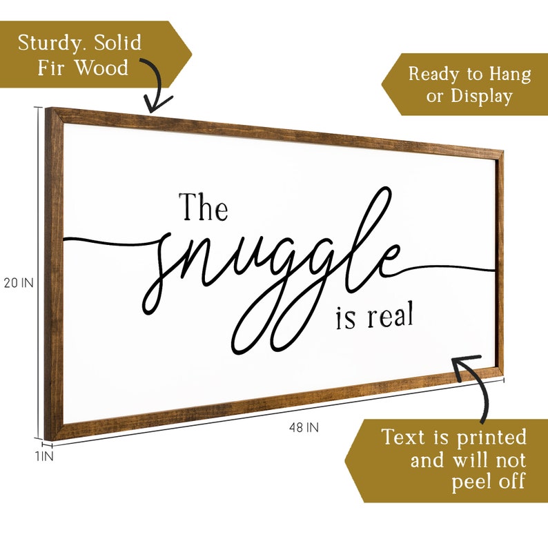 The Snuggle is Real, Cozy Bedroom Sign - Etsy