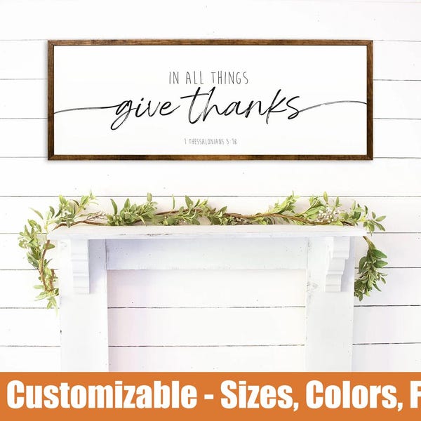 Give Thanks Sign - Etsy