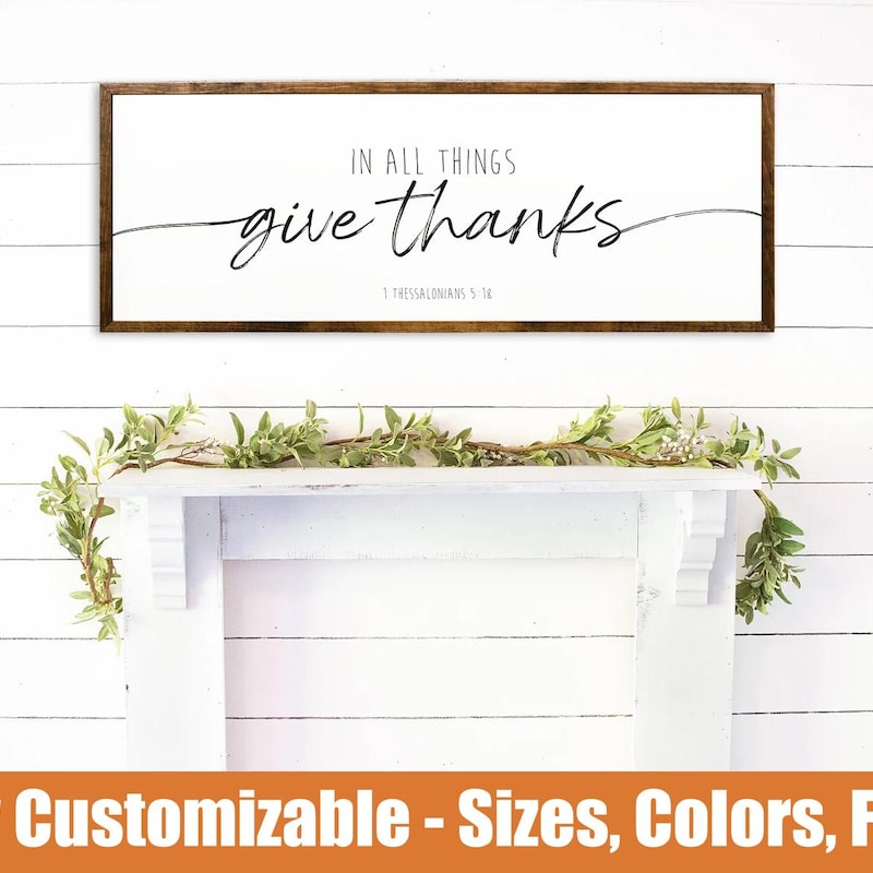 Give Thanks Sign - Etsy