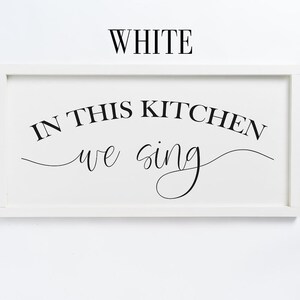 In This Kitchen We Sing Sign Kitchen Signs Wood Signs Farmhouse Kitchen ...