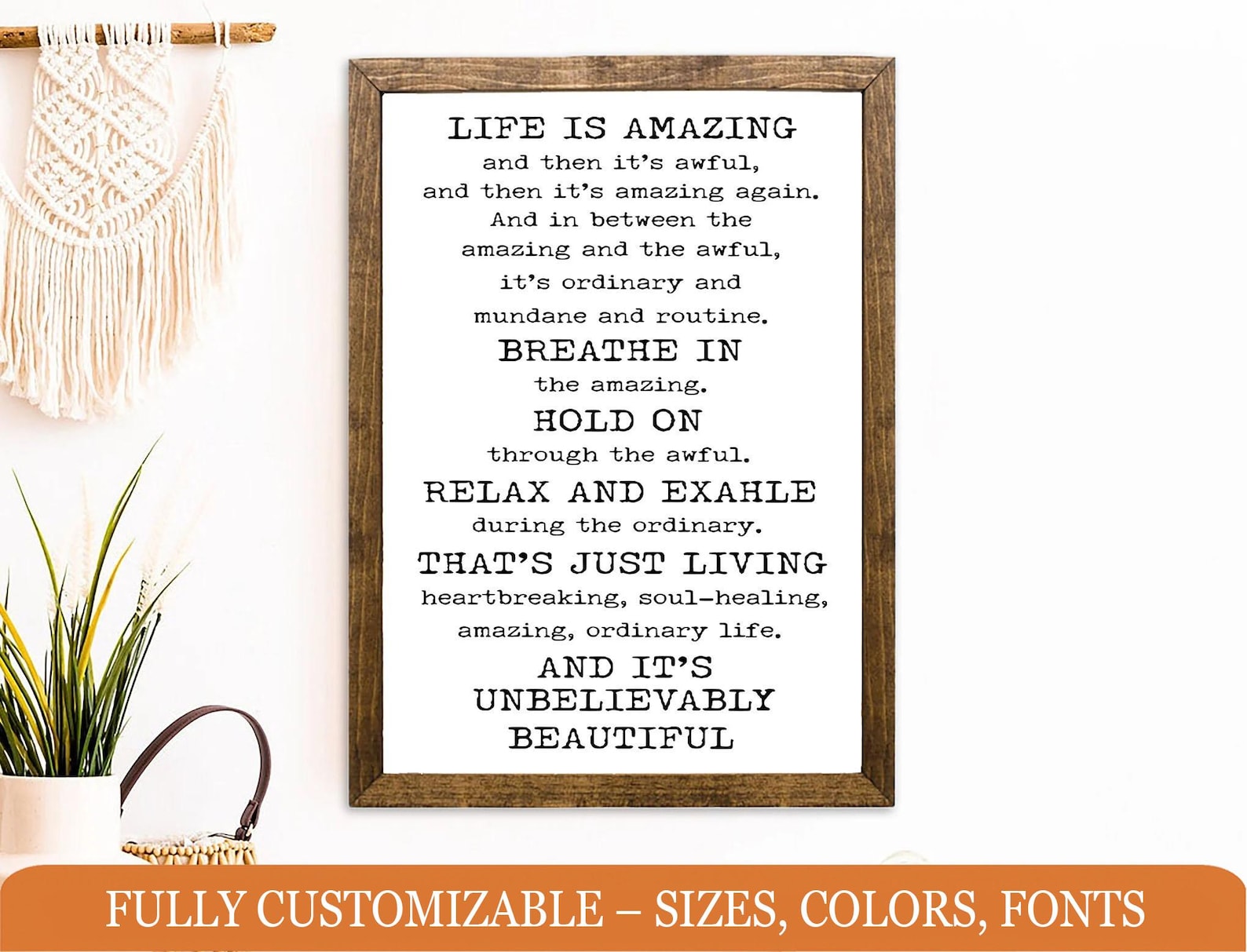 Life is Amazing (and Awful) Inspirational Wood Sign - Etsy
