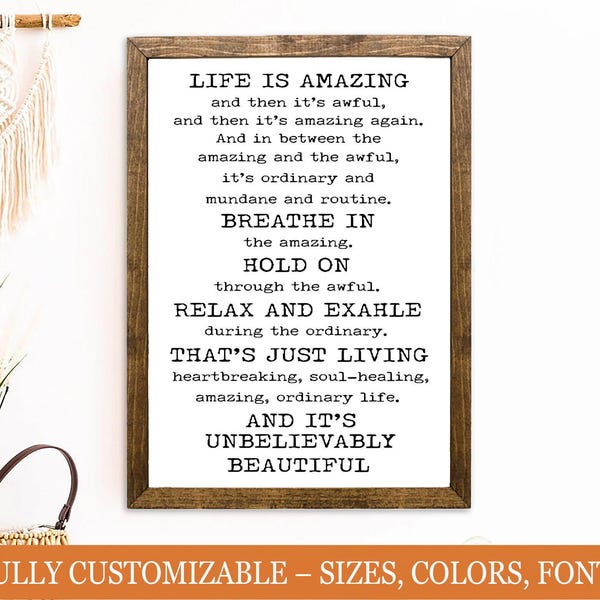Life is Amazing - Etsy