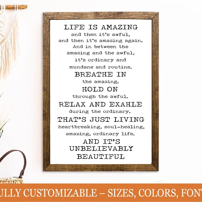 Life is Amazing - Etsy