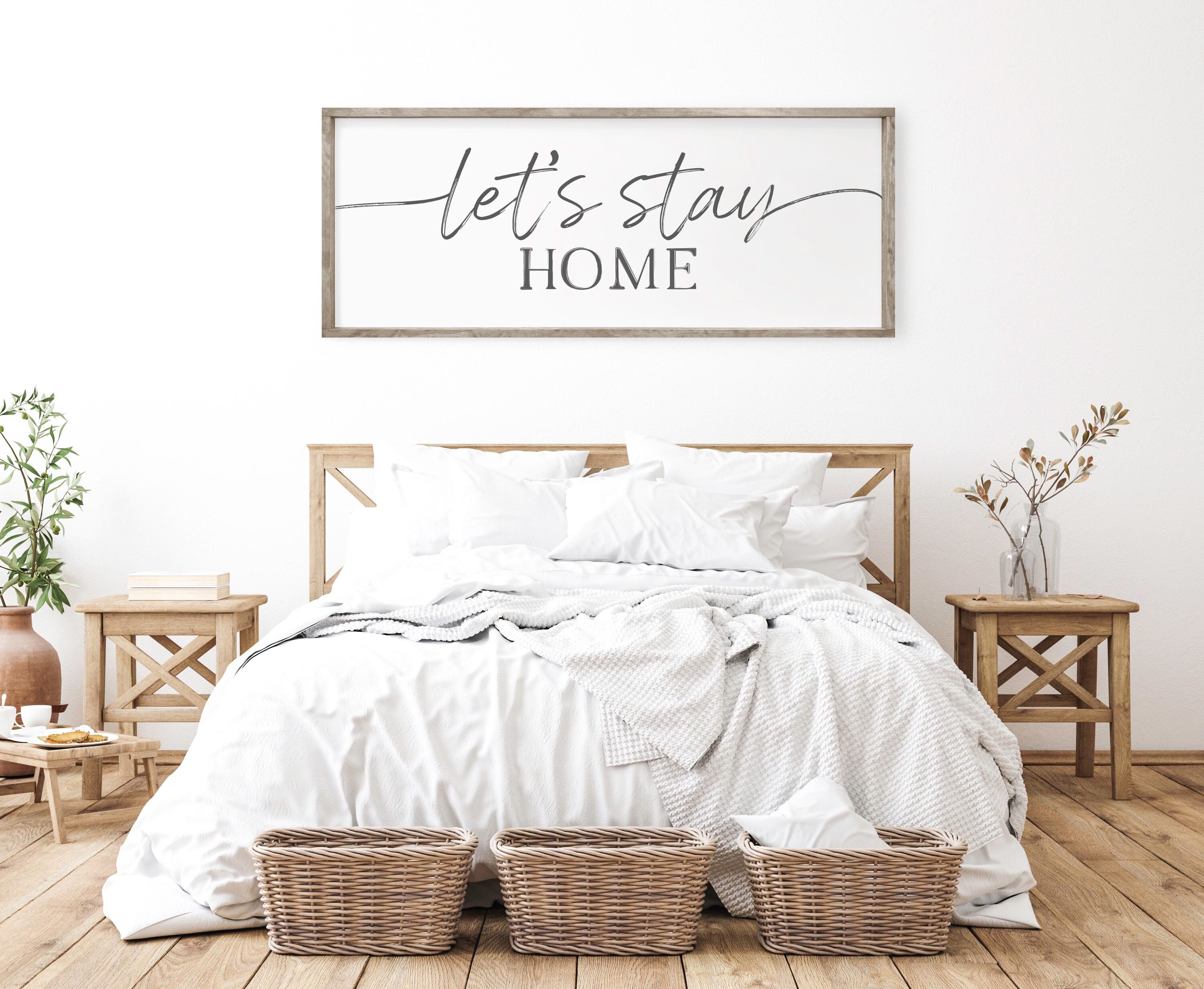 Let's Stay Home Sign Living Room Wall Decor Let's - Etsy