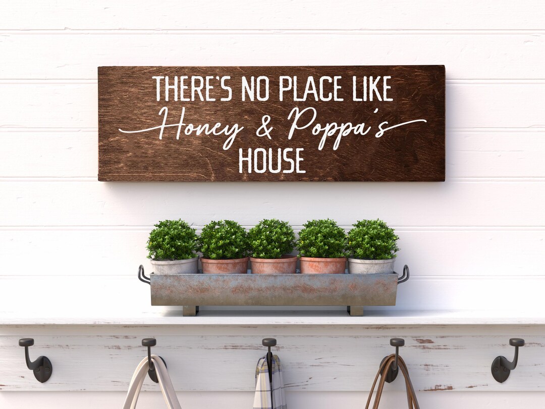 Custom Honey & Poppa’s House Wood Sign - Etsy