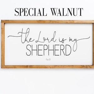 The Lord is My Shepherd Psalm 23 Sign | Christian Farmhouse Art - Etsy