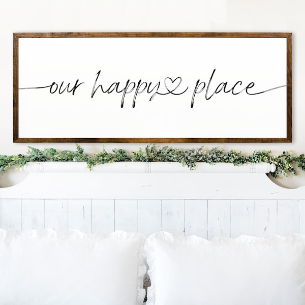 Our Happy Place Sign - Etsy