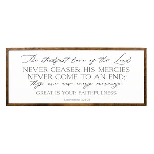 The Steadfast Love of the Lord Wood Sign | Inspirational Scripture ...