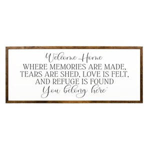 You Belong Here, Welcome Home Sign | Farmhouse Style Sign | Family ...