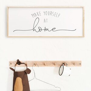 Make Yourself at Home Sign Entryway Decor Guest Room Decor - Etsy