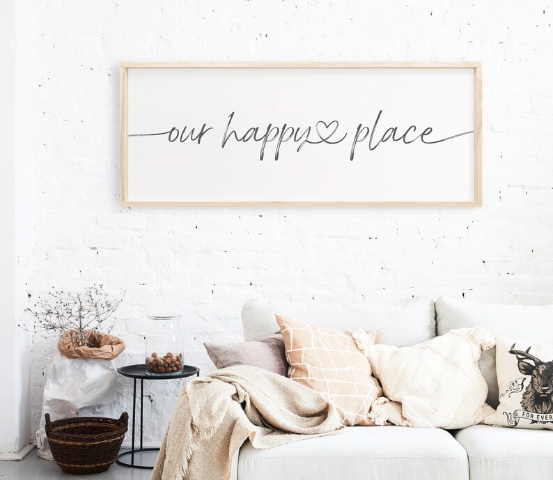 Living Room Wall Decor This is Our Happy Place Sign Wooden - Etsy