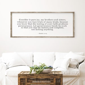 James 1:2-4 Consider It Pure Joy Scripture Sign Living - Etsy