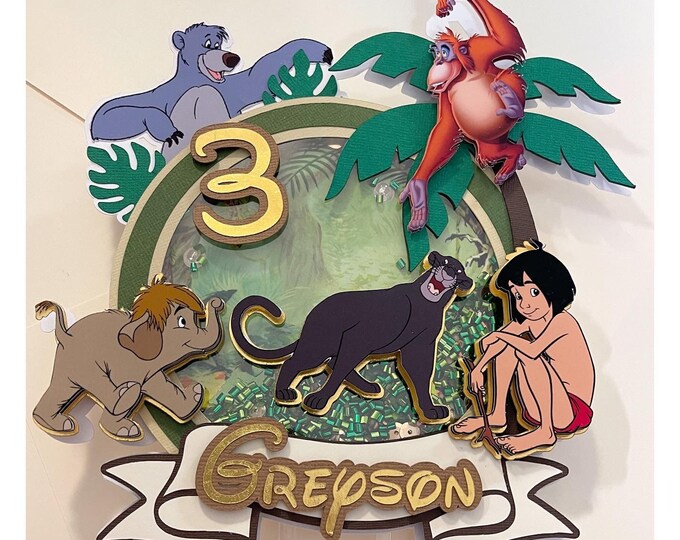 The Jungle Book Cupcake Toppers Tags Straws - Etsy