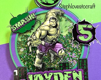 Hulk Cake Topper Hulk Birthday Party - Etsy