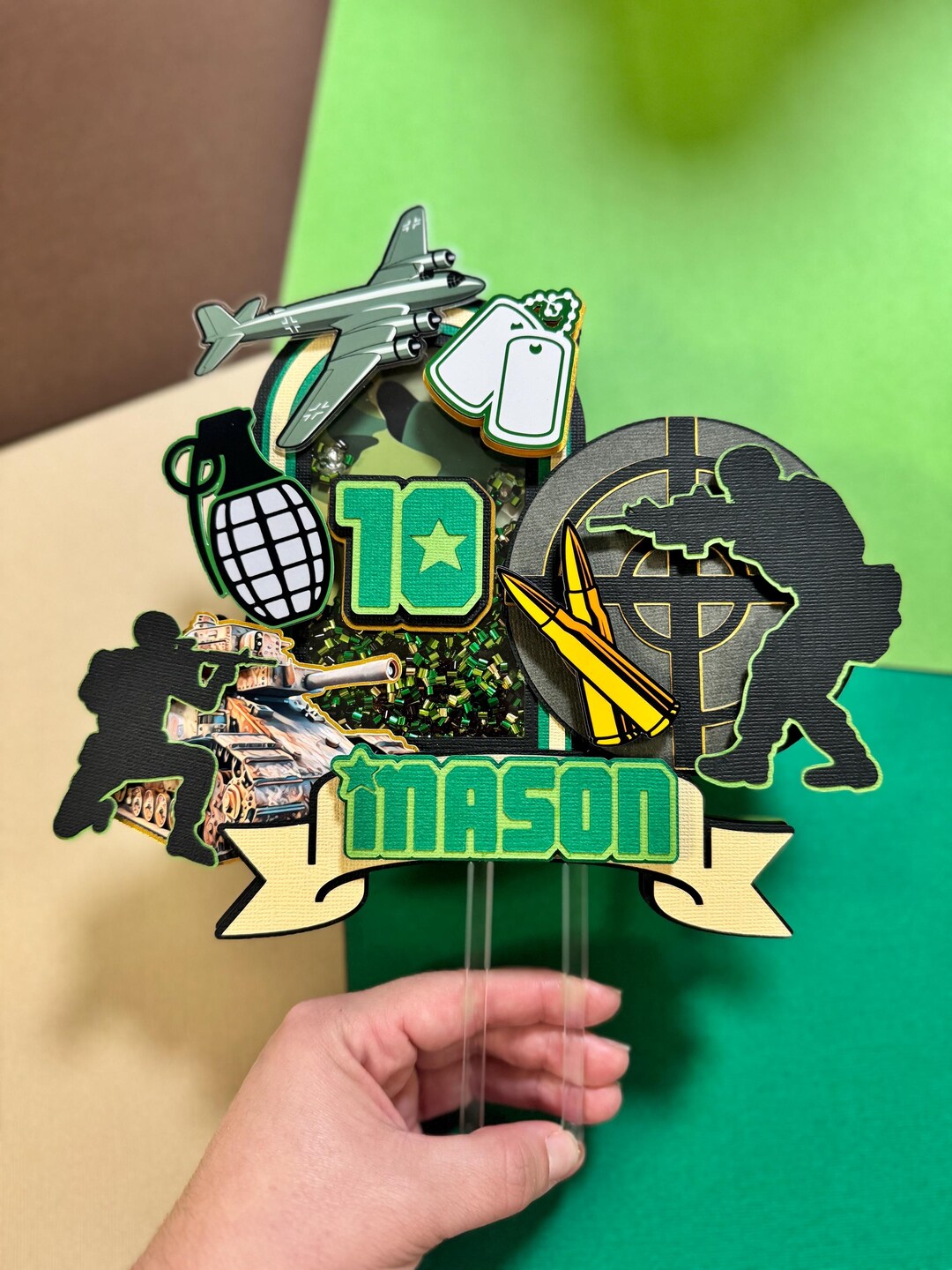 Military Cake Topper Army Cake Topper Battlefield Cake Topper Gamer ...