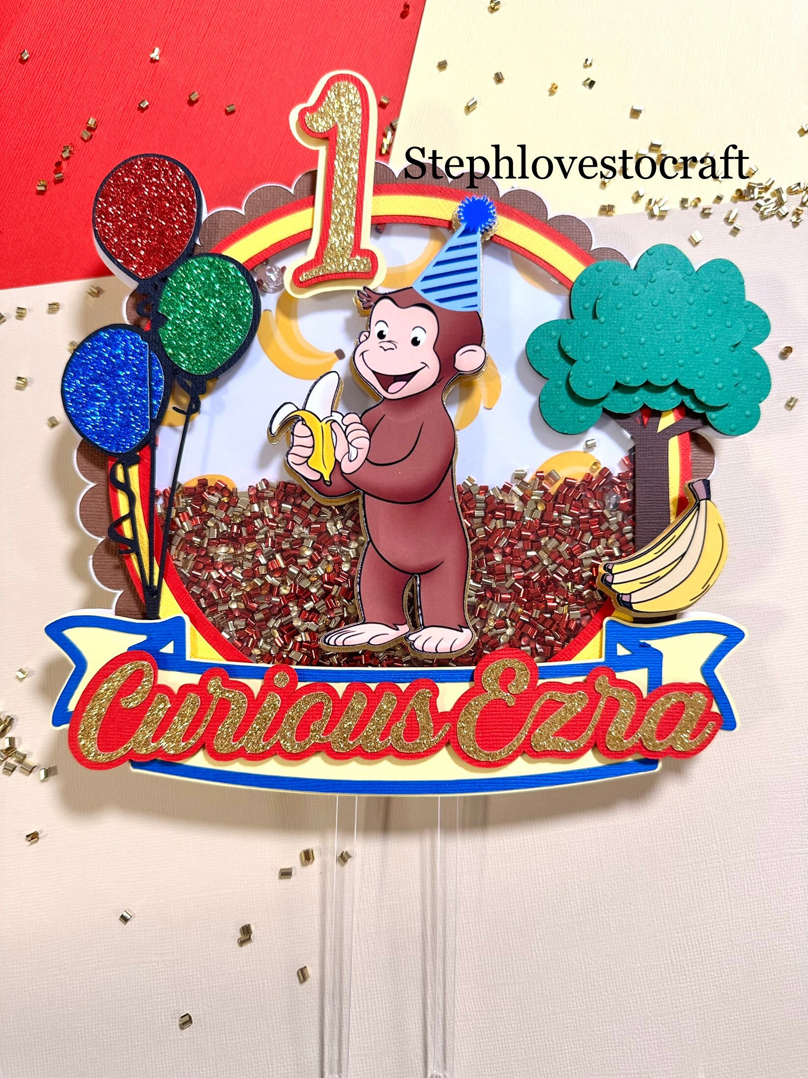 Curious George Train Cake Topper