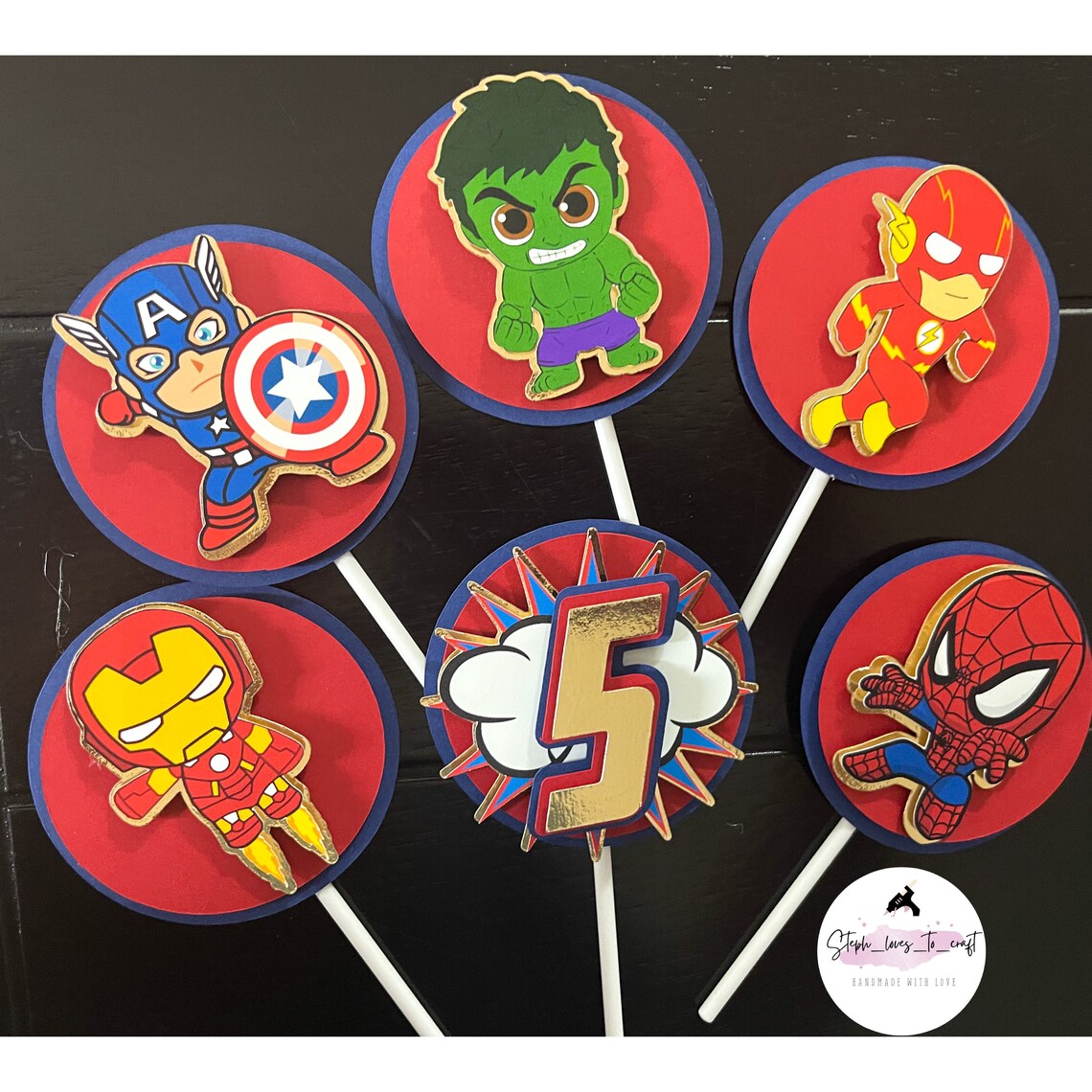 Super Hero Inspired Cake Topper | Etsy