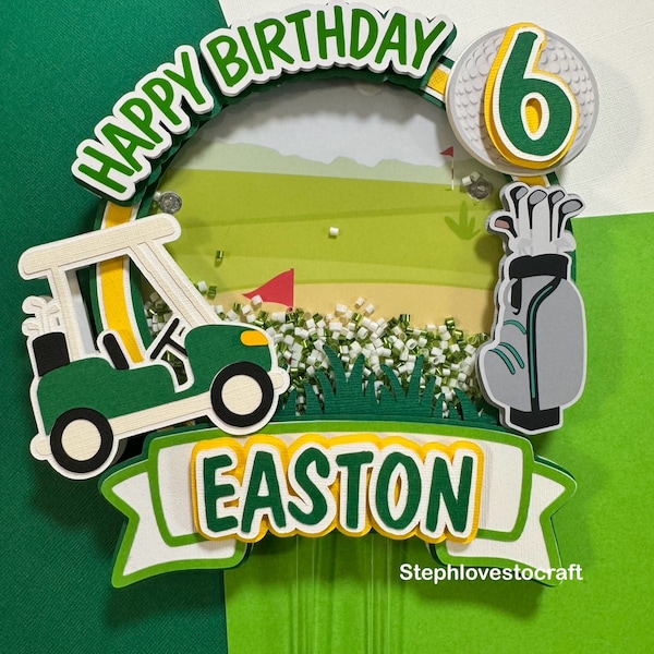 Golf Cake Topper - Etsy