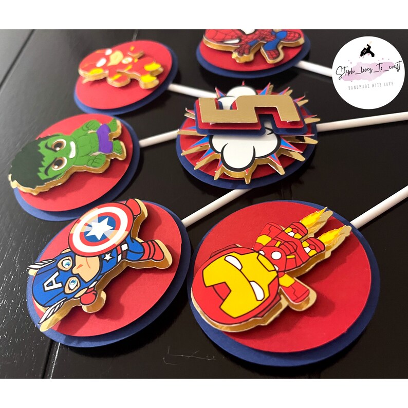 Super Hero Inspired Cake Topper | Etsy