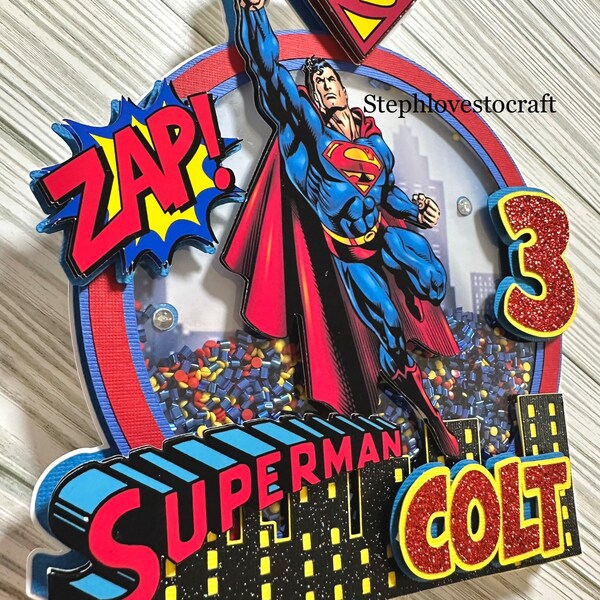 Superman cake topper - Etsy