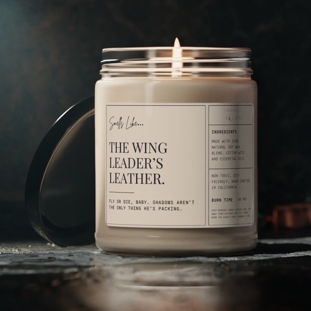 The Wing Leaders Leather Scented Soy Candle / Xaden Riorson / Fourth ...