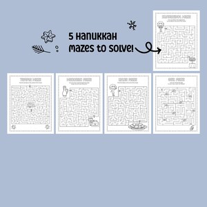Hanukkah Printable Activity Bundle With Coloring Pages, Word Search ...