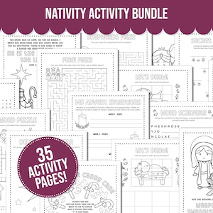 Advent Activity Bundle Including Nativity Coloring Pages, Nativity ...