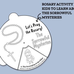 Learning the Rosary Printable Featuring the Sorrowful Mysteries in a ...