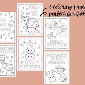 Fall Coloring Pages Autumn Coloring Page Fall Coloring - Etsy