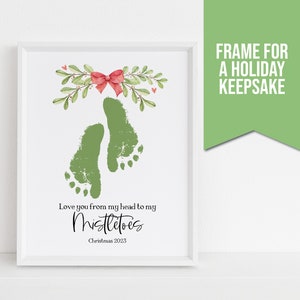 Mistletoes Handprint Art, Printable Christmas Handprint Activity for ...