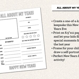 Kids Year in Review Activity Printable Time Capsule for Kids - Etsy