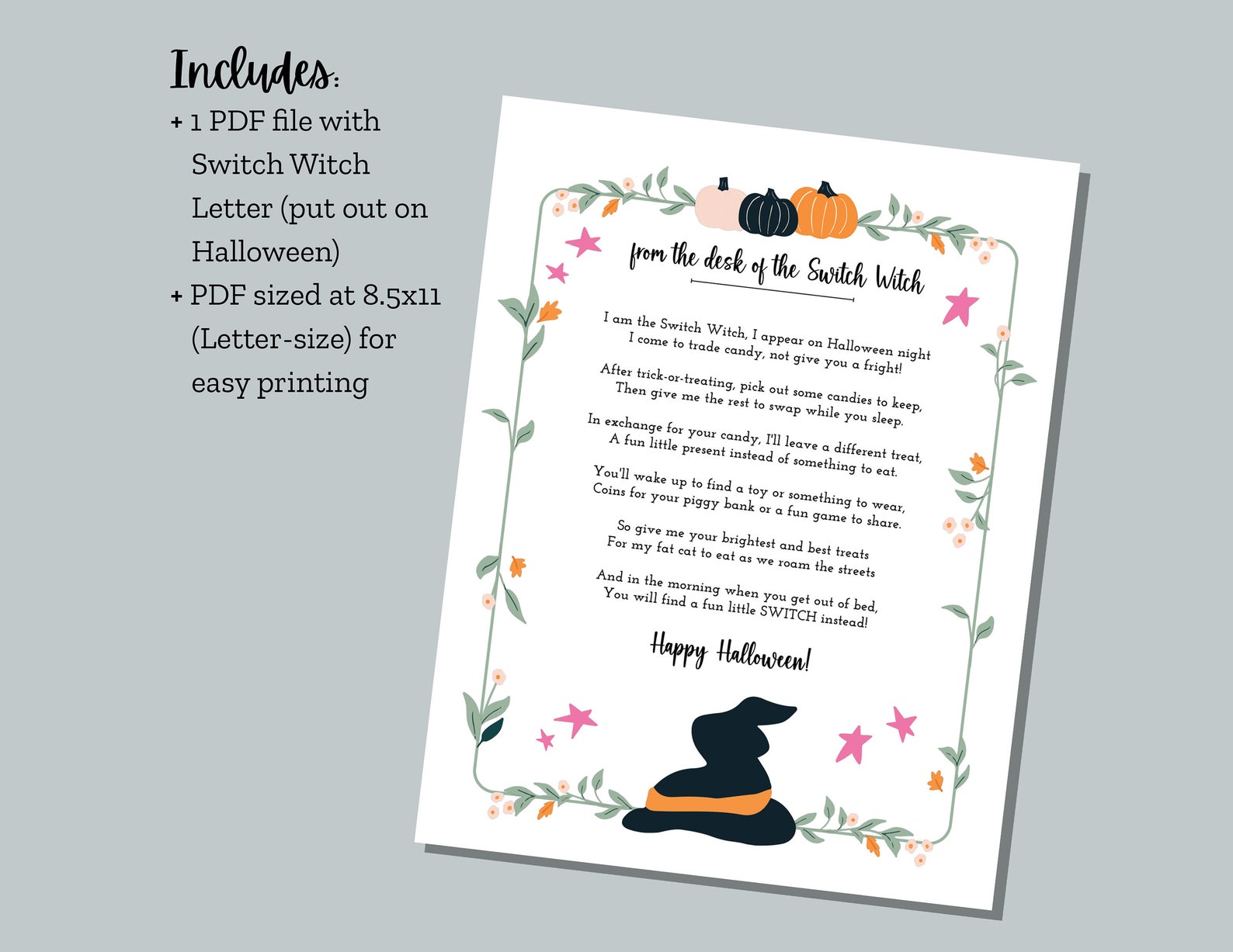 Switch Witch Printable Letter, Letter From the Switch Witch, Kids ...