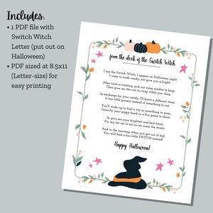 Switch Witch Printable Letter, Letter From the Switch Witch, Kids ...