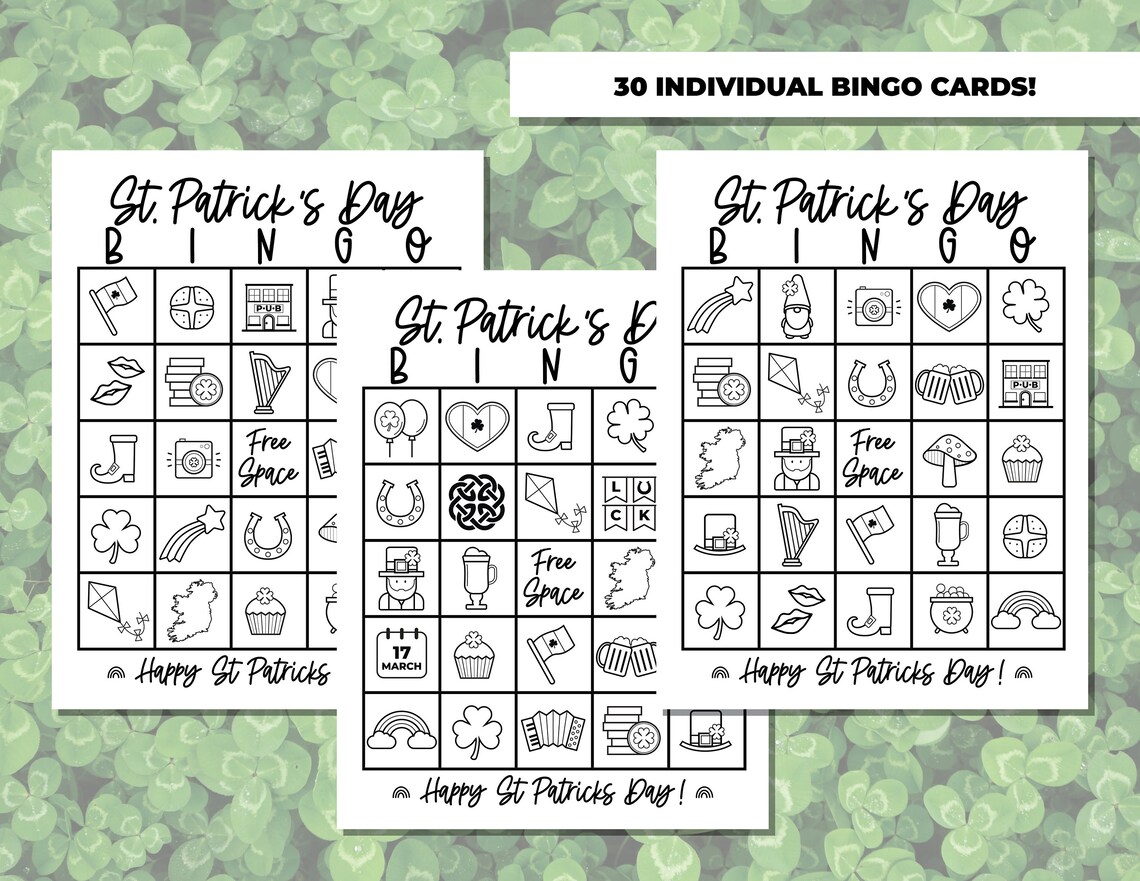 St Patricks Day BINGO Game Printable Game for Classroom | Etsy