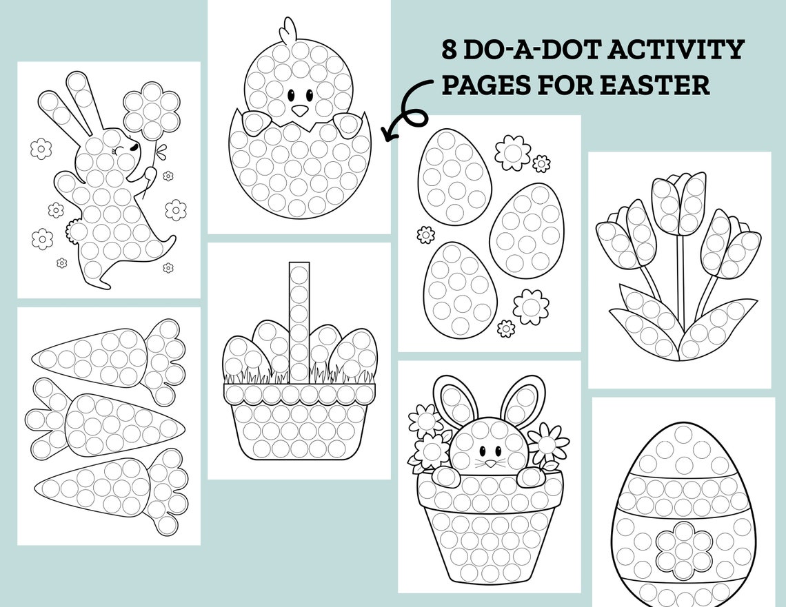 Easter Do-a-dot Activity Pages, Perfect for Toddler Activity, Dot ...
