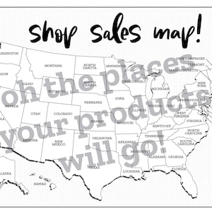 Shop Sales Tracker Map, Etsy Sales Map, Where I’ve Shipped, United ...