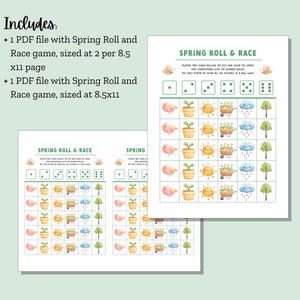 Spring Roll & Race Game, Classroom Party Dice Game for Kids, Preschool ...
